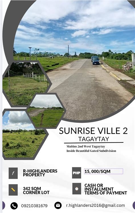 80 Sqm Lot For Sale Mendez R Highlanders Property Facebook