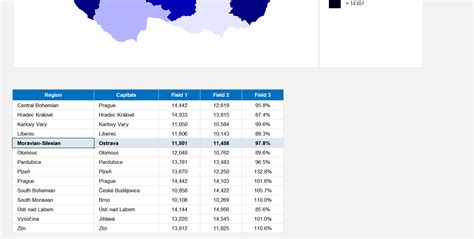 Czech Republic Choropleth Map Excel Template Excel Wonders Amazing