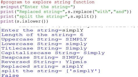 Python Program To Explore String Function Python Programming By