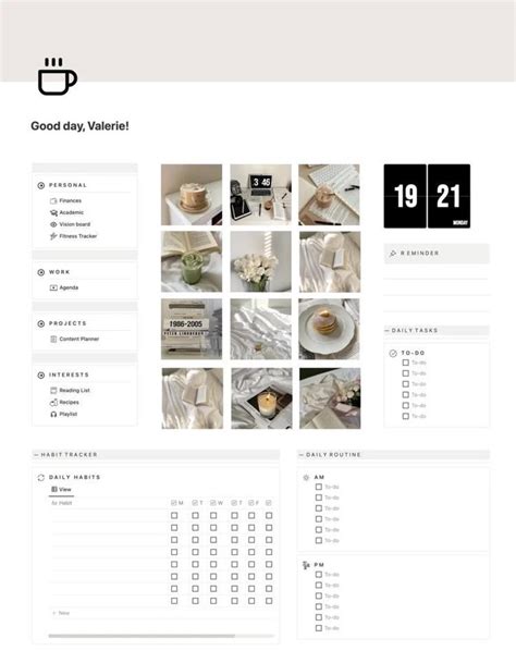 Itsamyruth Notions Aesthetic Template Planner