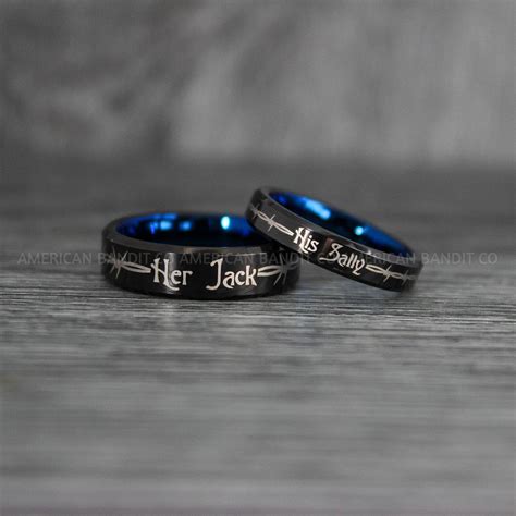 Jack And Sally Rings Jack And Sally Wedding Bands Couple Rings Jack And Sally Wedding Rings