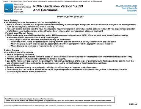 NCCN Guidelines Version CA Anus Pdf