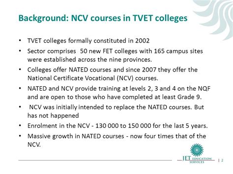 Transition Of NCV Babes From TVET Colleges To The Labour Market Presentation To Bridge Post
