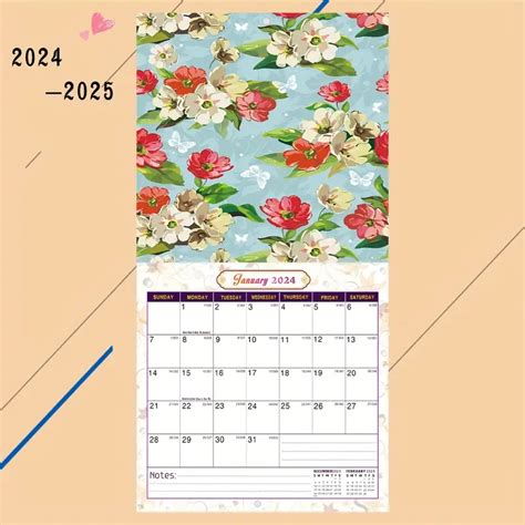 2024 연간 그림 벽걸이 대형 그리드 연대기 일정 계획 기념일 캘린더 더블 구리지 더블면 인쇄 어떤 글씨 Temu