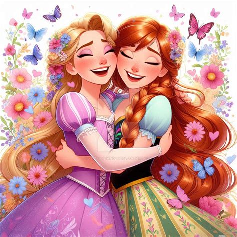 Rapunzel And Anna By Kittysnownose On Deviantart