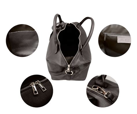 Bolso Tote De Piel Grano Natural En Color Negro Asa De Mano Y Correa