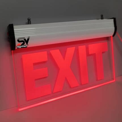Buy LED Fire Exit Up Side Arrow Online In India Wholesale Manufacturer Sign Signage Light