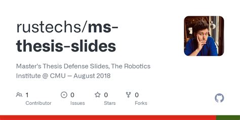 GitHub Rustechs Ms Thesis Slides Master S Thesis Defense Slides The Robotics Institute CMU