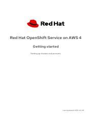 Red Hat Openshift Service On Aws 4 Getting Started En Us Pdf Red Hat OpenShift Service On AWS