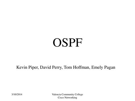 PPT OSPF PowerPoint Presentation Free Download ID