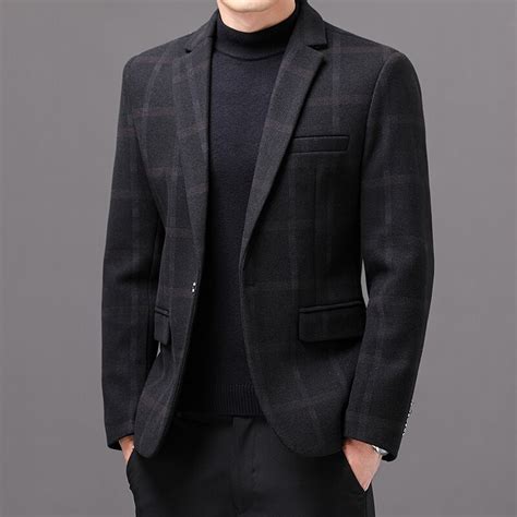 Kleding Mode Mannen Casual Zakelijke Plaid Slim Fi Vicedeal