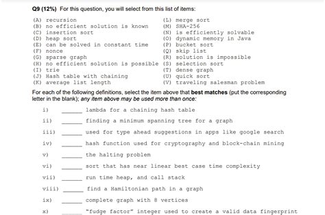 Solved Q True Or False T F For The Following Chegg