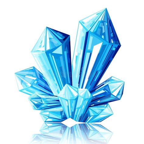 Blue Ice Crystal Vector Illustration Stock Vector Illustration Of