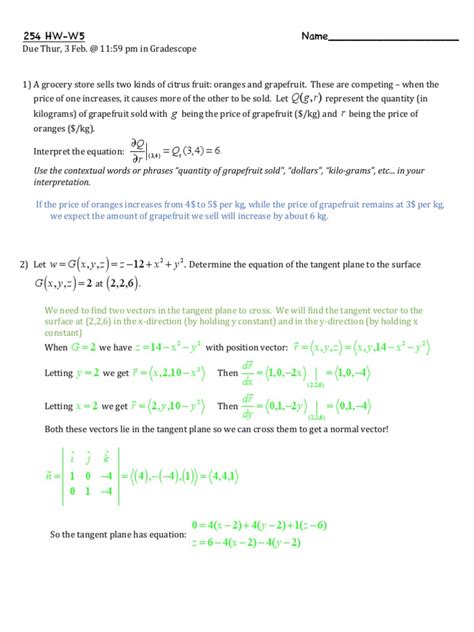254 hw w5 sol pdf orange fruit geometry