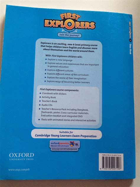 First Explorers 1 Class Book Oxford Sin Escribir Mercado Libre