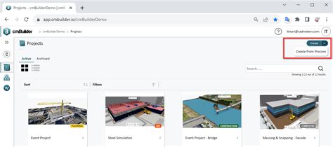 1 2 import projects from procore to cmbuilder cmbuilder support