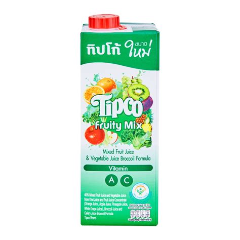 ทิปโก้ ฟรุ๊ตตี้ มิกซ์ น้ำผลไม้ผสมน้ำผักรวม สูตรบร็อคโคลี่ 750 มล Big C Online