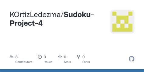 Github Kortizledezmasudoku Project 4