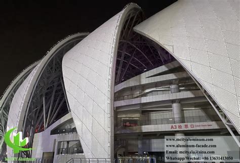 Curved Metal Cladding Panel Aluminium Sheet Perforated Panels External