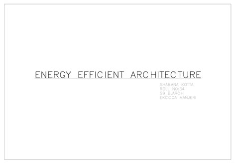 Energy Efficiency ENERGY EFFICIENT ARCHITECTURE PDF Indoor Environmental Quality Home Garden