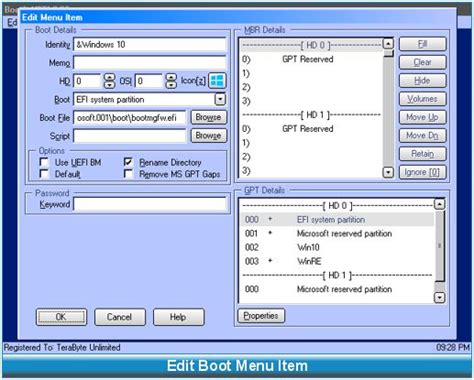 BootIt UEFI Screen Shots TeraByte Unlimited