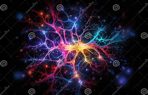 Neurons Neural Networks And Synapses As Brain Structures Stock Illustration Illustration Of