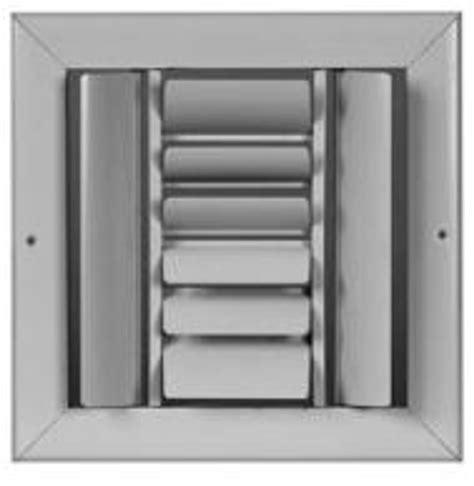 Airguide Cbml 4me 14x14 4 Way Curved Blade Ceiling Supply Register White