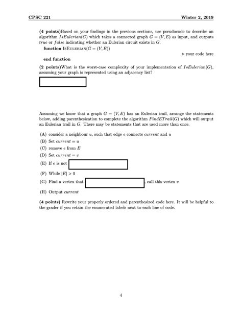 Cpsc 221 Winter 2 2019 1 Go Eulers 25 Points