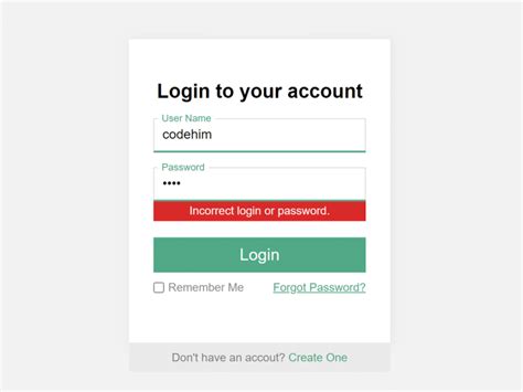 Login Page In Html With Css Code Sample Simple To Difficult Codehim