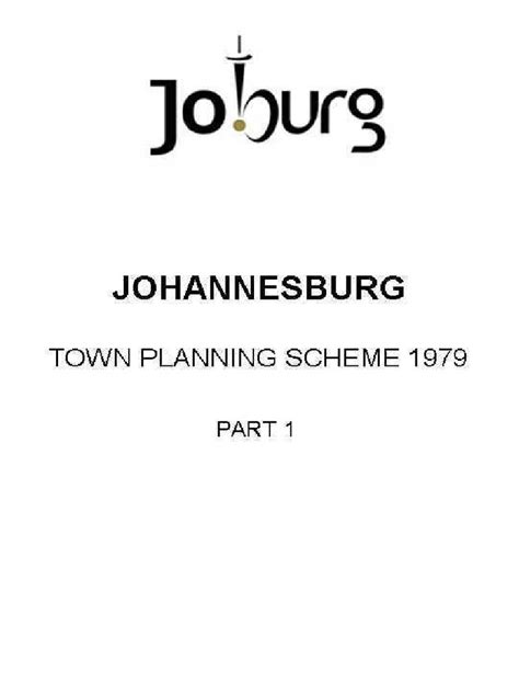 Johannesburg Town Planning Scheme 1979 Pdf