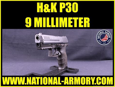 Handk P30 9mm 386 Bbl 151 Cap Dasa Decocker Ambidextrous Black Semi