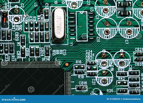 Macro Of Electronic Chip Stock Photo Image Of Bright