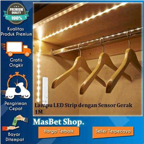 Jual Lampu Led Strip Dengan Sensor Gerak 1m Shopee Indonesia
