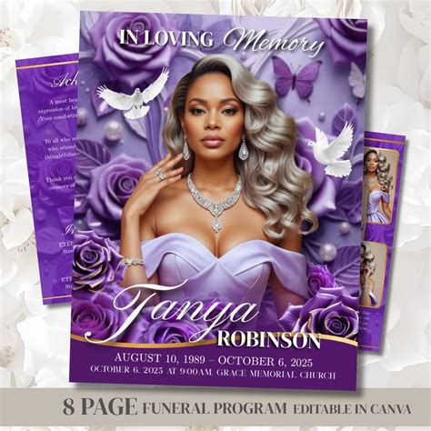 Funeral Program Template Obituary Template Celebration Of Life