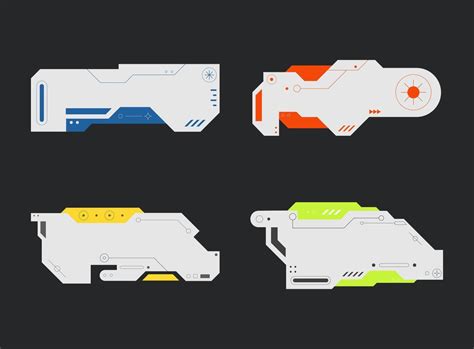 Futuristic Interface Ui Elements Futuristic HUD Elements Hud Interface Set Illustration