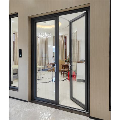 Custom Hinged Aluminium Double Glass Swing Door Manufacturer