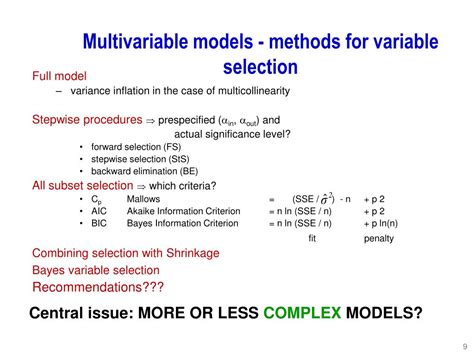Ppt Multivariable Model Building With Continuous Data Powerpoint