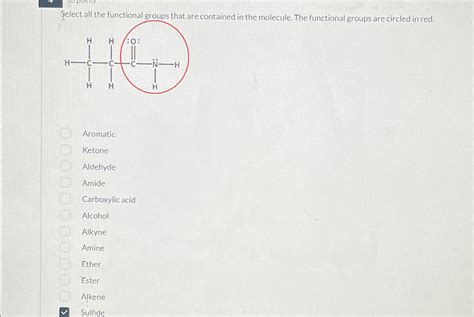 Solved Select all the functional groups that are contained | Chegg.com