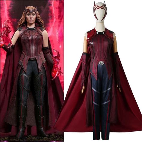 Wanda Maximoff Cosplay Fantasia Escarlate Bruxa Acessório De Cabeça E