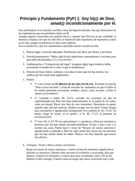 Día 3 Principio Y Fundamento 1 Pdf