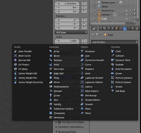Some Modifiers Missing In Add Modifiers Tab Blender Stack Exchange