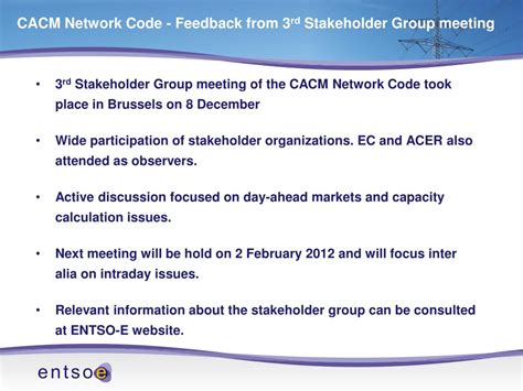 Ppt The Capacity Allocation And Congestion Management Network Code An Overview And Status Update