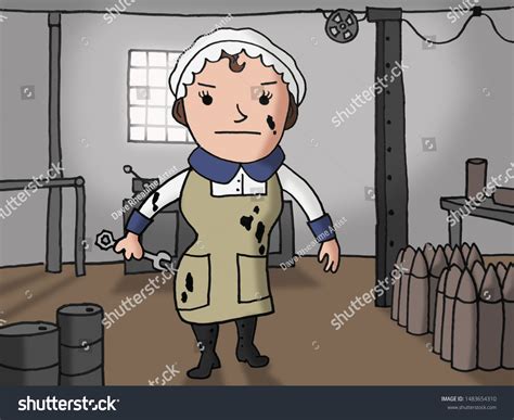 Cartoon Manufacturing Worker