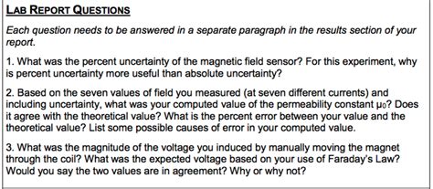 Solved LAB REPORT QUESTIONS Each Question Needs To Be Chegg