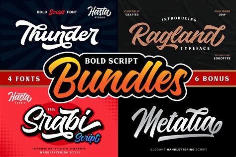 Thunder Script 211997 Script Font Bundles