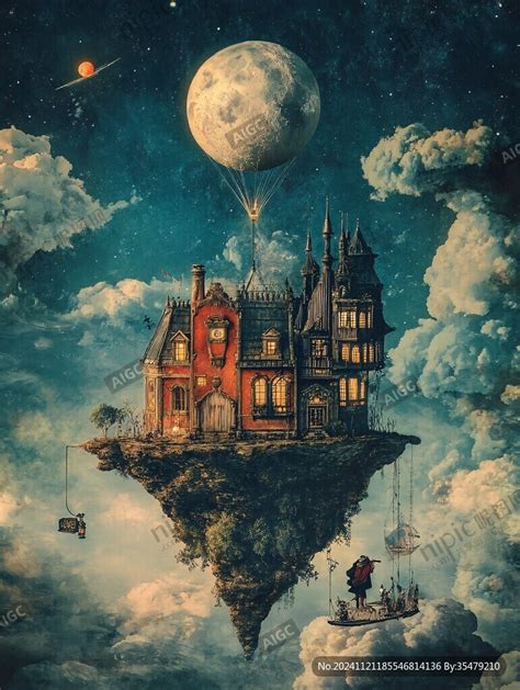 Ai创作图超现实主义的城堡 幻想梦境插画 梦幻城堡插画 梦幻场景小屋 童话世界楼房 魔幻场景插画 梦幻场景插画 超现实的城堡 超现实主义图片 Cgi超现实主义 魔幻房地产 梦幻房地产 超现实