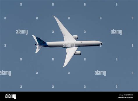 Boeing 777 9 Aka Boeing 777x Airliner Jet Plane Flying At Farnborough