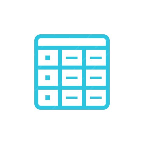 Premium Vector Cells Data Table Icon From Blue Icon Set