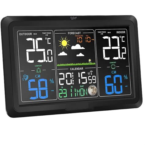Weather Station Clocks Wireless Digital Led Calendars Table Clock With