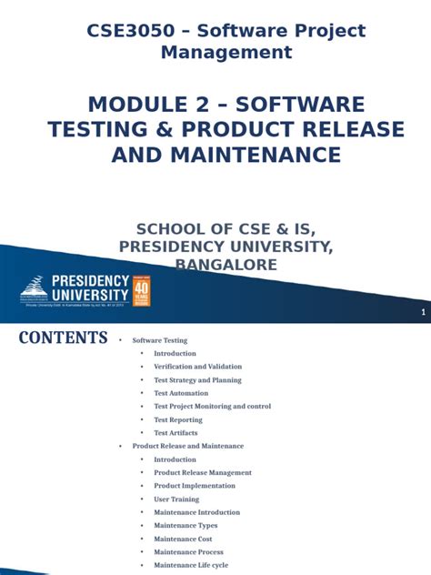 Module 2 Software Testing And Product Release And Maintenance Pdf Software Testing Engineering